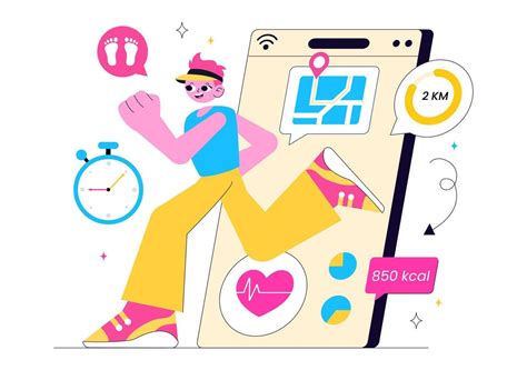 Virtual Exercise Class With People Staying Fit Using A Mobile Fitness