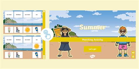 Summer Interactive Matching Activity Teacher Made Twinkl