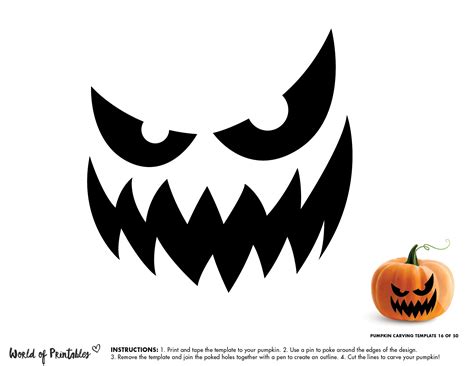 Scary Pumpkin Stencils Printable Free Printable