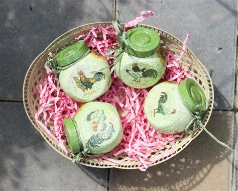 Набор баночекВеселые петушки в интернет магазине на Ярмарке Мастеров Банки Краснодар