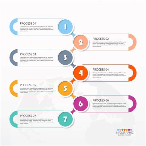 Premium Vector Process Infographic With 7 Steps Process Or Options