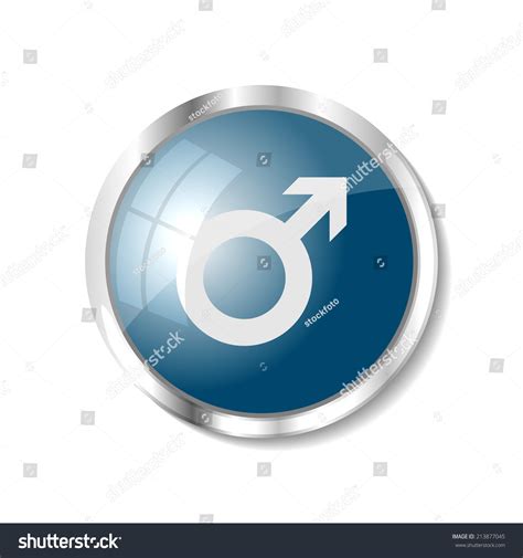 Man Sex Symbol Blue Button Icon Stock Vector Royalty Free Shutterstock
