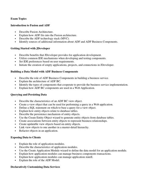 adf exam topics pdf java server faces model view controller