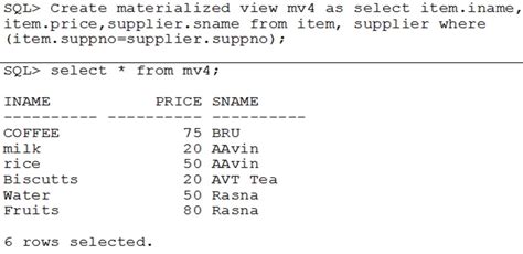 Data Warehouse Design Using Oracle Unit 2 Materialized View OER Commons