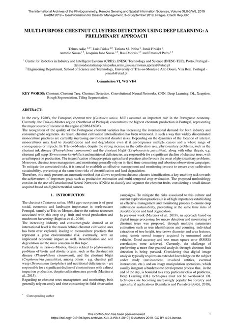 Pdf Multi Purpose Chestnut Clusters Detection Using Deep Learning A Preliminary Approach