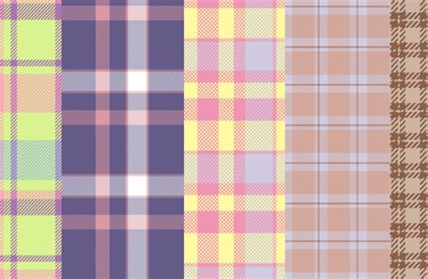 키치한 체크 무늬 패턴 30종