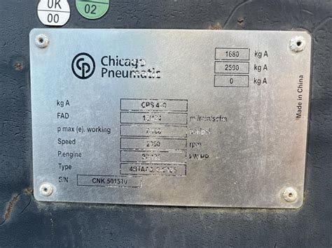 Chicago Pneumatic Cps 400 Machinery Resale