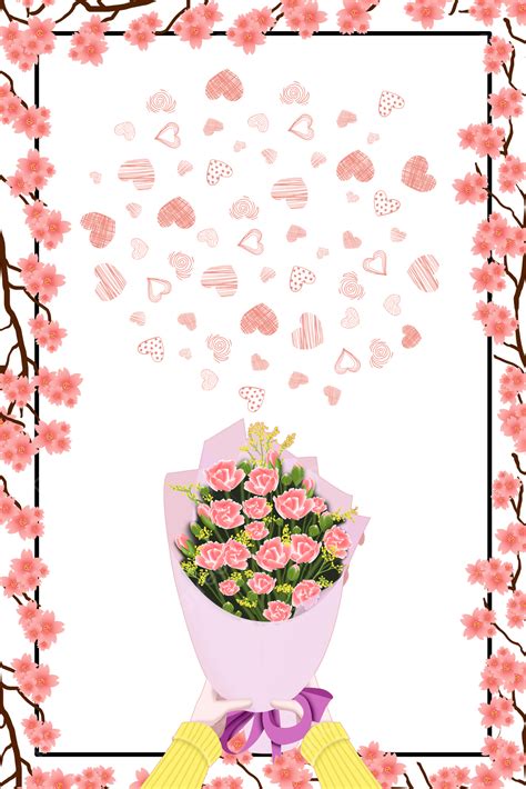 어버이 날 핑크 만화 작은 신선한 배경 화면 및 일러스트 무료 다운로드 Pngtree