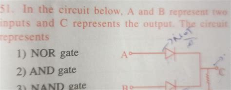 [answered] 51 in the circuit below a and b represent two inputs and c