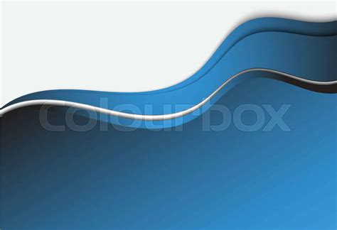 Blue Gradient Wavy Background Material Design Overlap Layer Colourbox