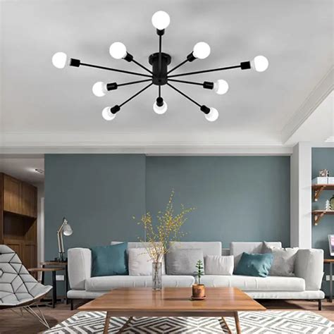 Smuxi Ретро промышленный Железный 220v E27 светодиодный потолочная лампа Edison лампа для