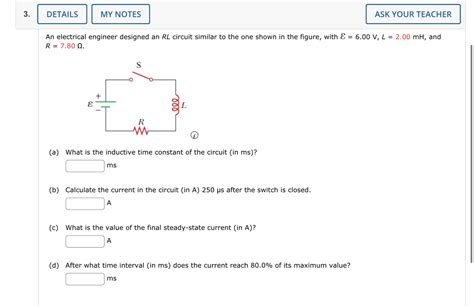 [solved] an electrical engineer designed an rl circuit sim