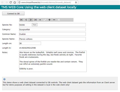 Connecting To Data Tms Web Core