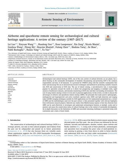 Luo Et Al 2019 Pdf Remote Sensing Infrared