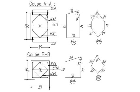Stirrups And Reinforcement Details Of The Beam Design In Autocad 2d Drawing Cad File Dwg File