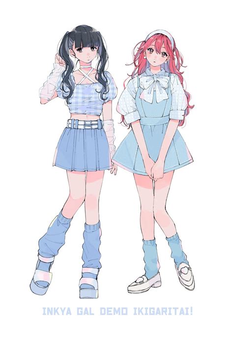 Ogino Ichiko And Kuran Arisa Inkya Gyaru Demo Ikigaritai Drawn By