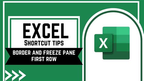 Excel Tips And Tricks 30excel Shortcut Tips For Border And Freeze Pane First Row Must Watch