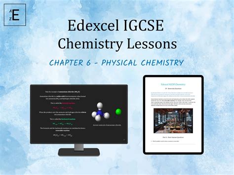 Edexcel Igcse Chemistry Lessons Chapter 6 Physical Chemistry Teaching Resources