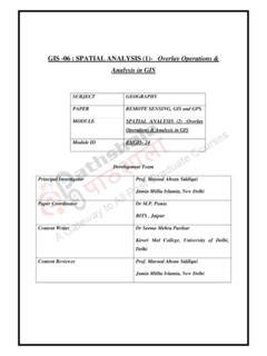 GIS SPATIAL ANALYSIS Overlay Operations Gis Spatial Analysis Overlay