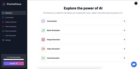 An Ai Powered Saas Platform Which Enables The User To Chat Generate Images Videos Music Etc