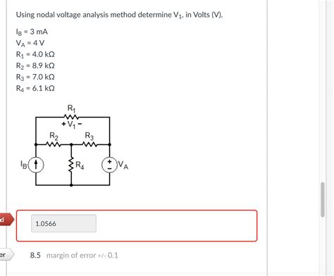 solved using nodal voltage analysis method determine v1 ﻿in