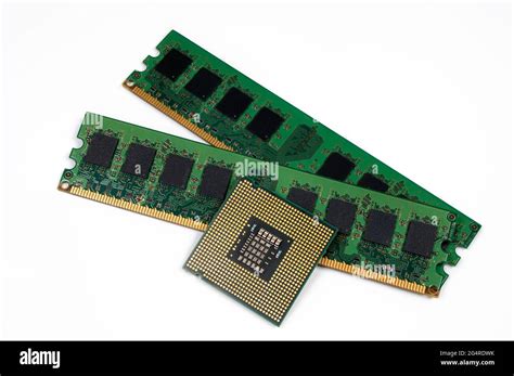 Cpu And Ram Isolated On A White Background Cpu And Ram For A Laptop