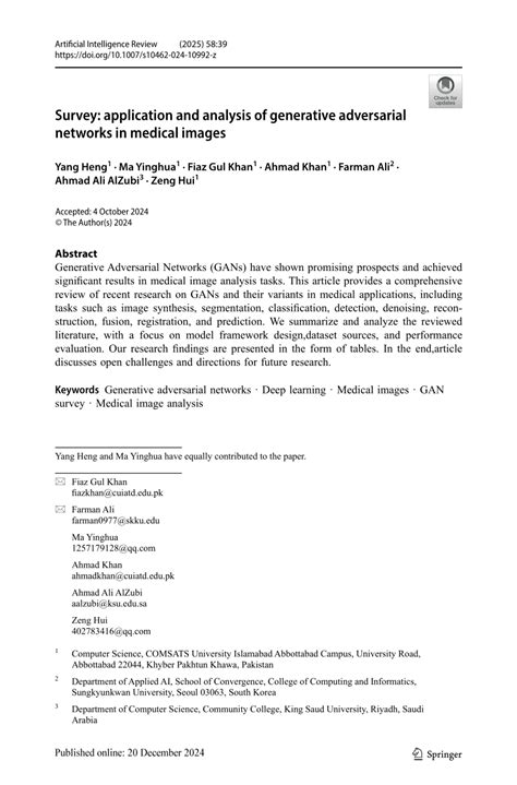 PDF Survey Application And Analysis Of Generative Adversarial