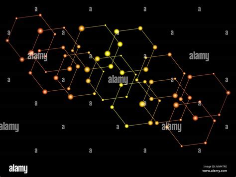 hexagon connected dots background abstract molecule wallpaper stock vector image and art alamy