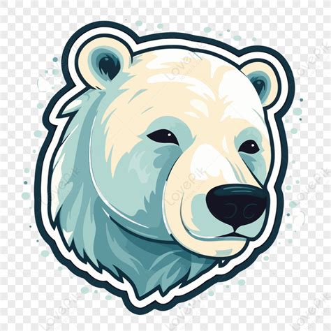 북극곰 얼굴 만화 디자인 클립 아트 벡터상표 Png 일러스트 무료 다운로드 Lovepik