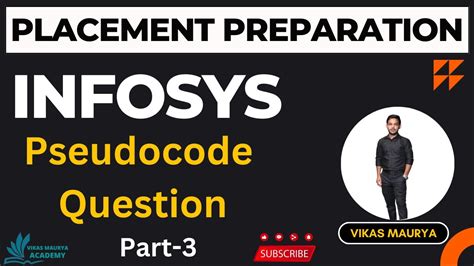 infosys pseudocode questions part 3 placement preparation vikasmauryaacademy youtube