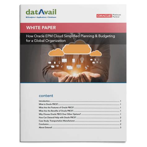 How Oracle Epm Cloud Simplified Planning And Budgeting For A Global Organization Datavail