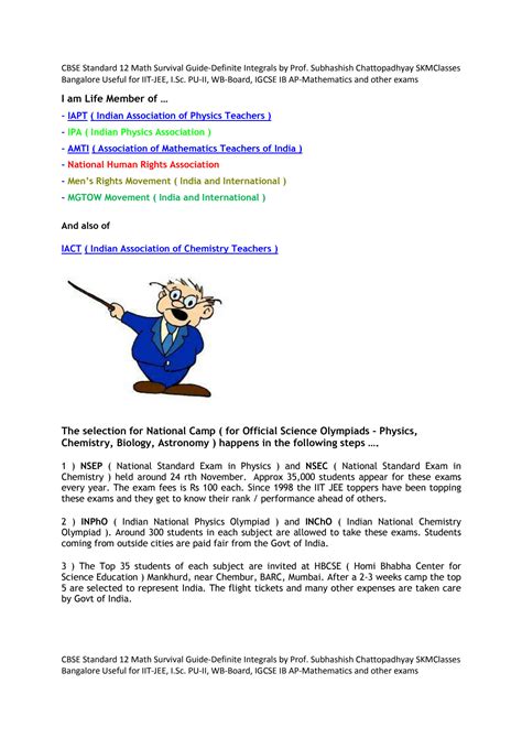 Solution Cbse 12 Iit Jee Math Survival Guide Definite Integrals