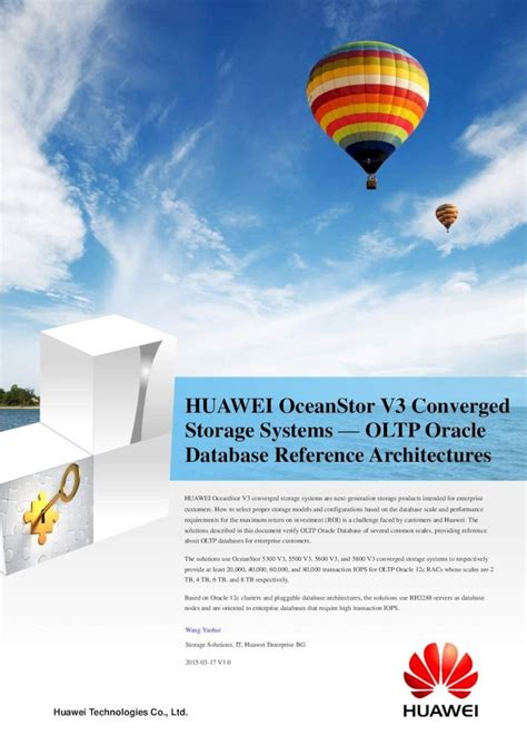 Pdf Huawei Oceanstor V3 Converged Storage Systems … Systems — Oltp Oracle Database Reference