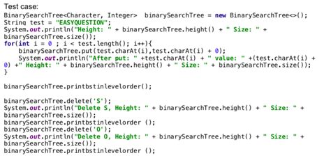 Solved In Java Implement Your Binary Search Tree With