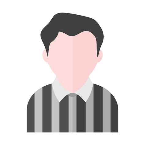 Premium Vector Referee Avatar Icon In Flat Color Style