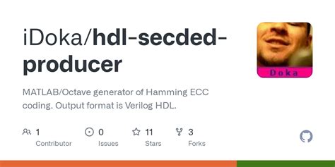 github idoka hdl secded producer matlab octave generator of hamming ecc coding output format