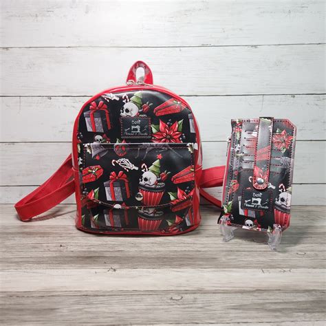 Creepmas Mini Backpack Set Gothic Christmas Bag Parachute Knapsack