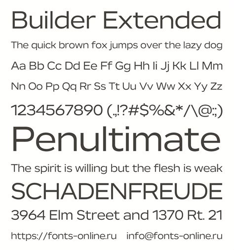 Builder Extended Font
