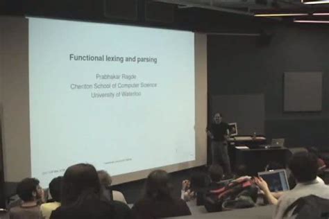 functional lexing and parsing tech talks csc university of waterloo