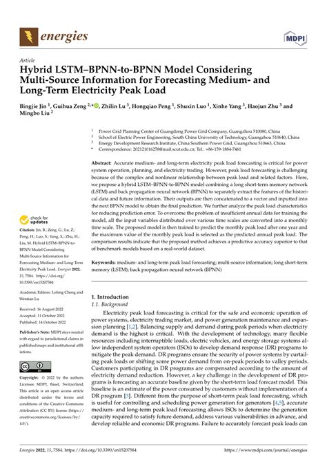 Pdf Hybrid Lstmbpnn To Bpnn Model Considering Multi Source