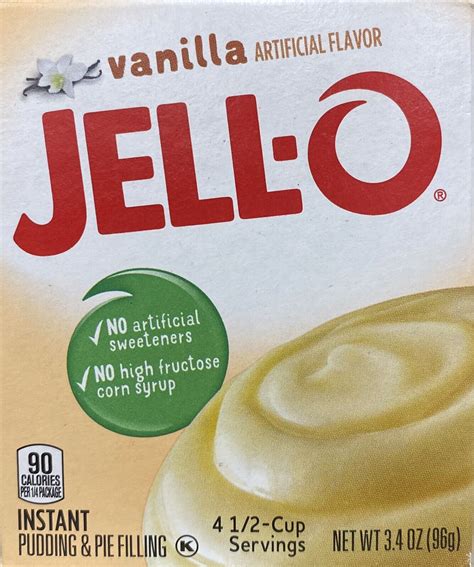 Jello Vanilla Instant Pudding And Pie Filling Mix Dessert 34 Oz Box Jell