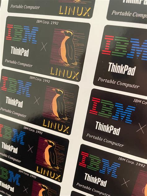 IBM Thinkpad X Linux Retro Sticker Ricing Etsy