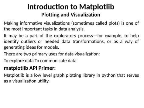 Unit3 V1 Plotting And Visualization Pptx