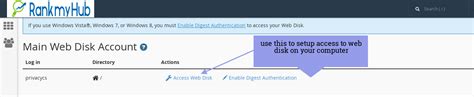 How To Use Web Disk In CPanel Rank My Hub