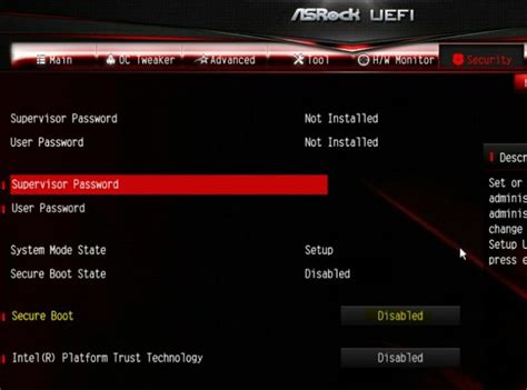 Как включить Secure Boot в Windows 1110 через Bios