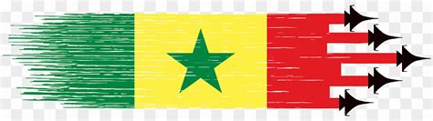 세네갈 국기 와 군용 전투기 고립된 배경 벡터 일러스트 레이 션 West African Economic And Monetary