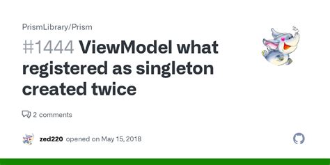 Viewmodel What Registered As Singleton Created Twice · Issue 1444
