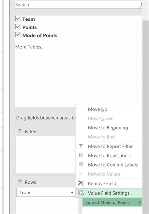 Excel How To Calculate The Mode In A Pivot Table