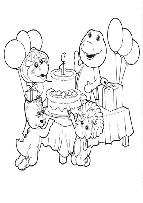 Online Coloring Pages Barney