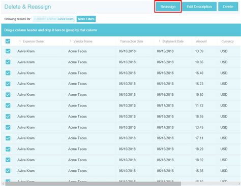 Delete And Reassign Transactions Admin Screen Chrome River Help Center
